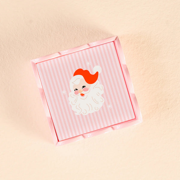 Holly Jolly Santa Scallop Trinket Tray - Humana