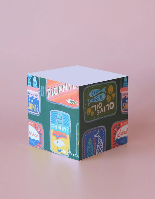 Tinned Fish Sticky Note Cube - Humana